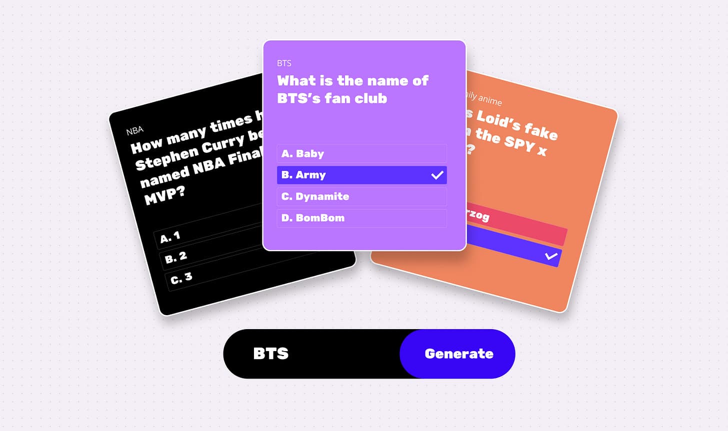 Multiplayer & AI Trivia - Playroom Kit